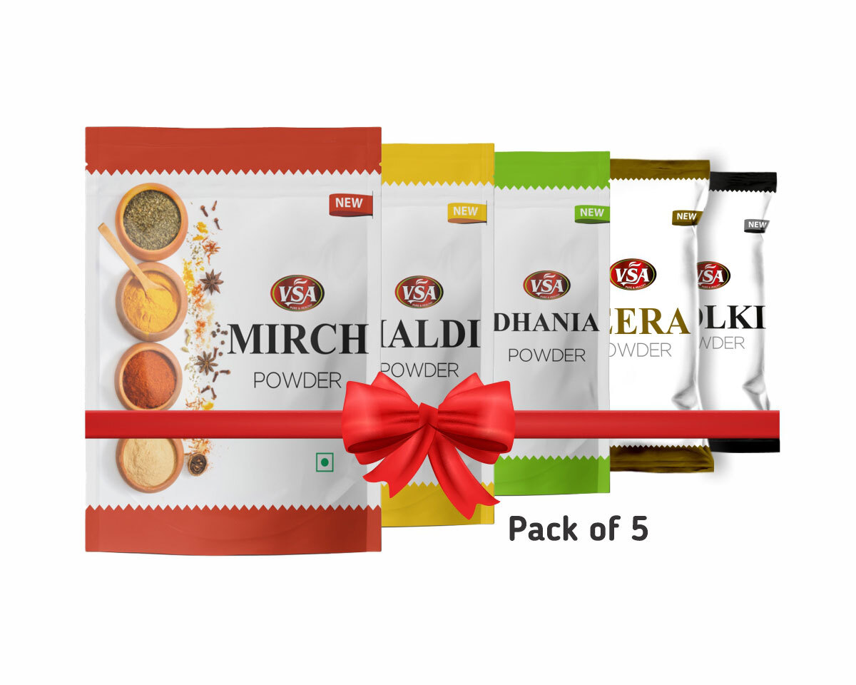 Combo Powder Pack of Haldi, Mirch, Dhaniya, Jeera, Golki (Total 1.9kg ...